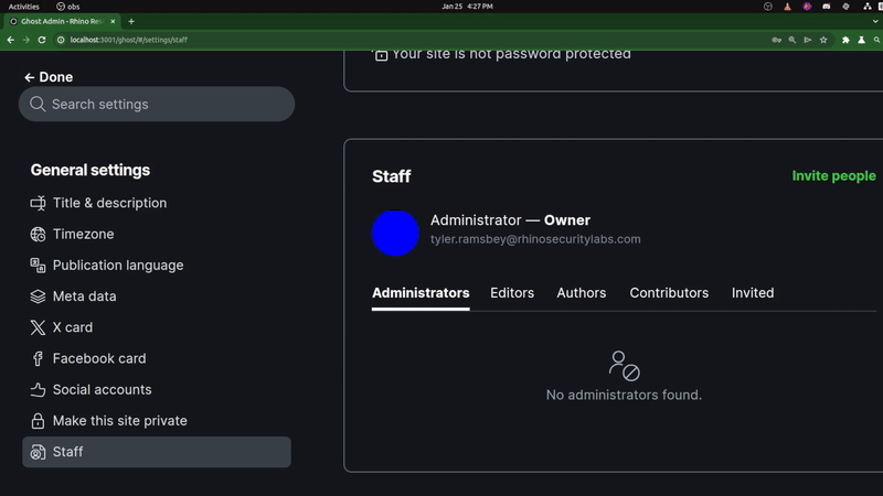 CVE-2024-23724: Ghost CMS Stored XSS Leading to Owner Takeover - Rhino Security Labs